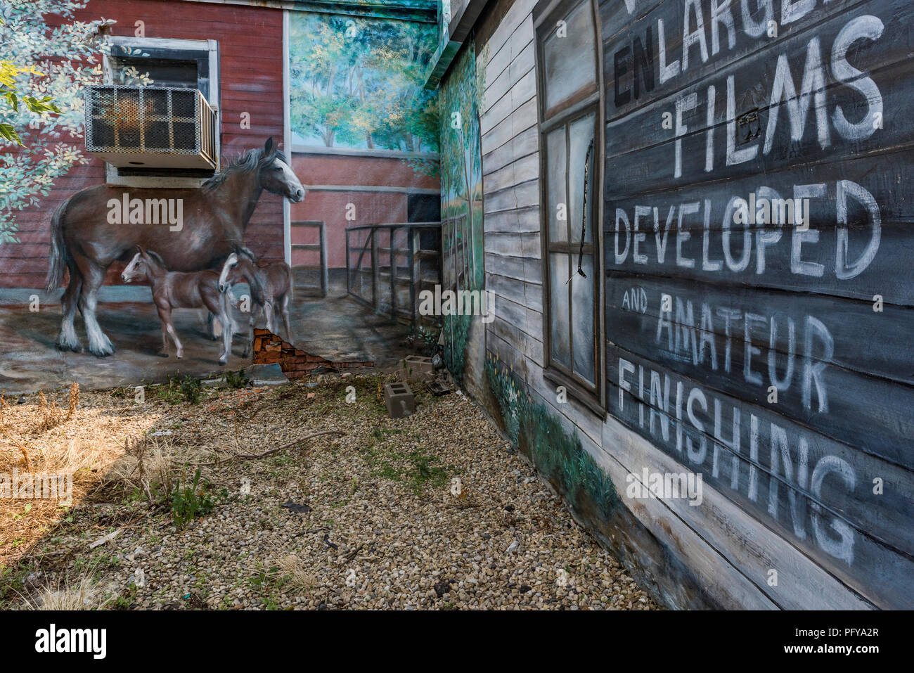 Historic Lacombe 1890 - 1910, Back alley heritage murals by artist Tim ...