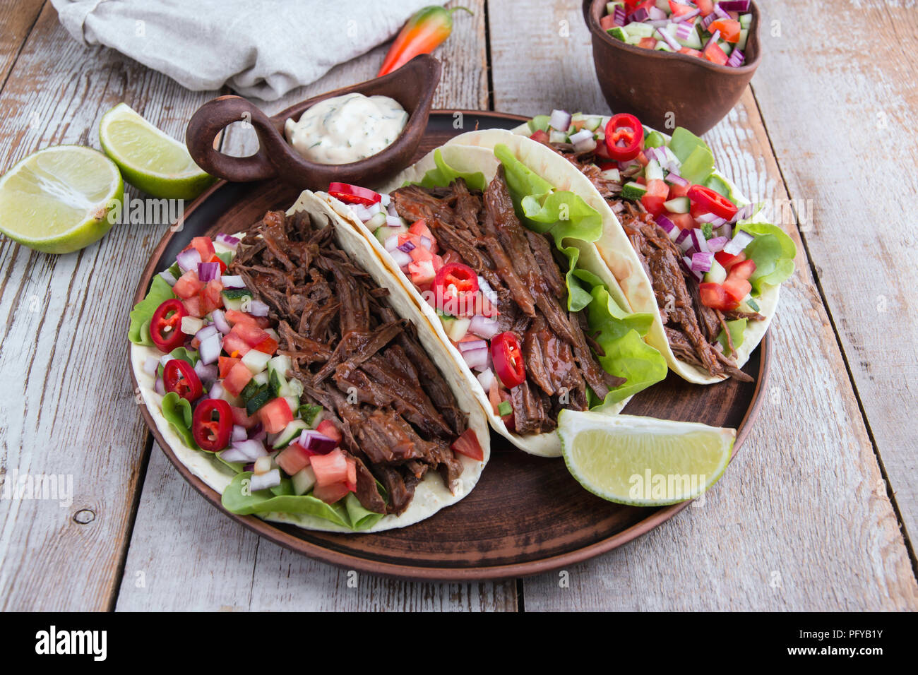 Tacos De Carne Asada Mexicanos