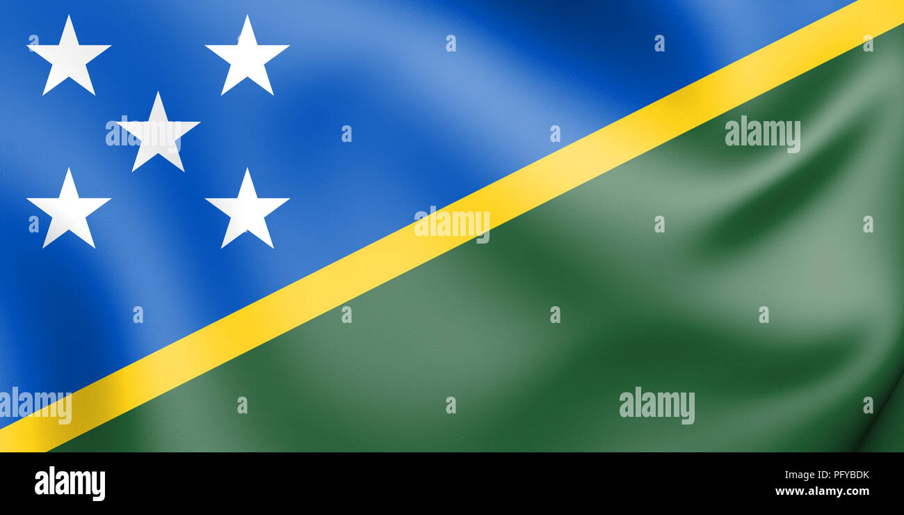 3D Flag of Solomon Islands. 3D Illustration Stock Photo - Alamy