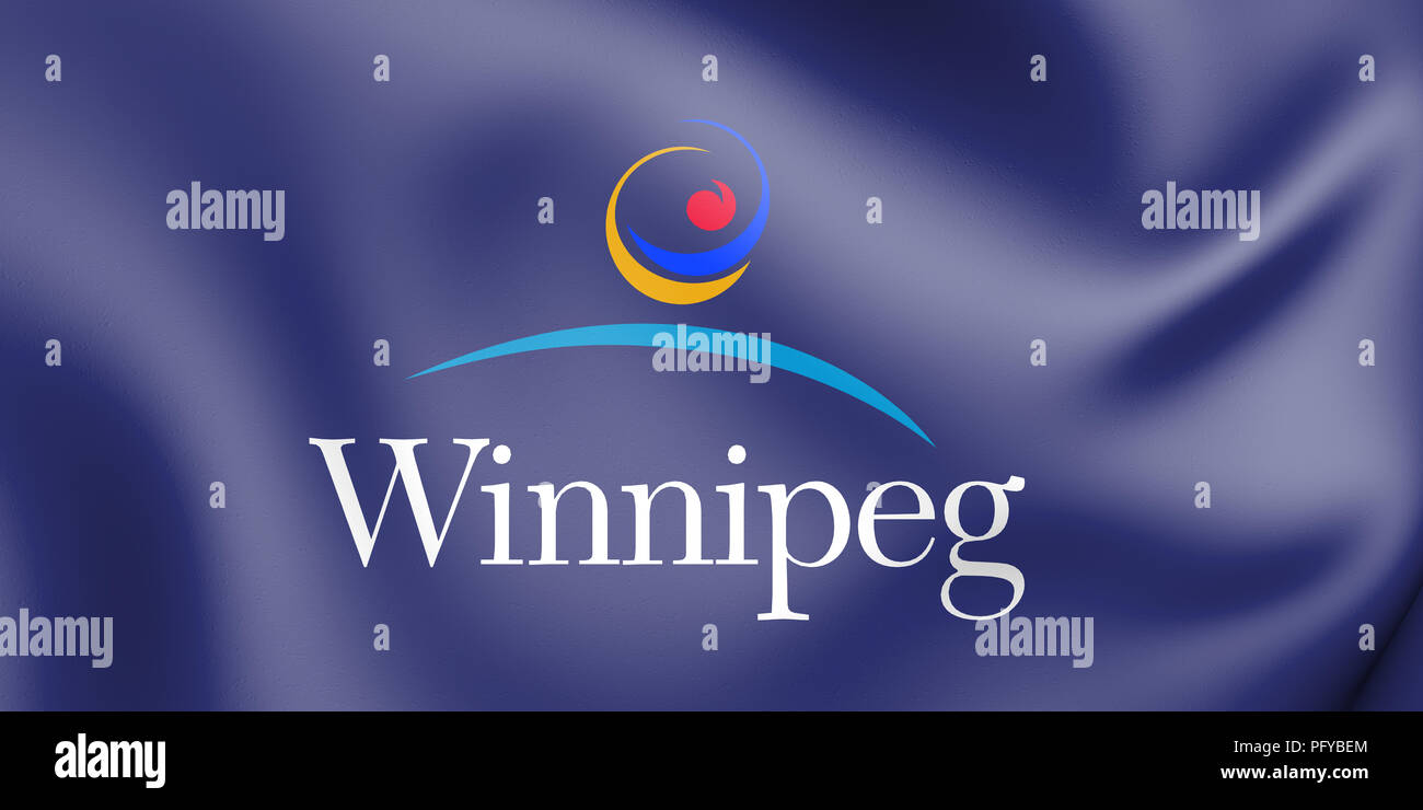 3D Flag of Winnipeg, Canada. 3D Illustration Stock Photo - Alamy