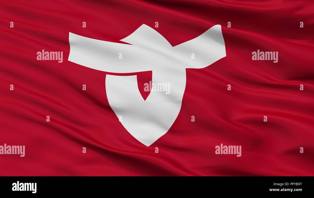 Nankoku City Flag, Japan, Kochi Prefecture, Closeup View Stock Photo ...