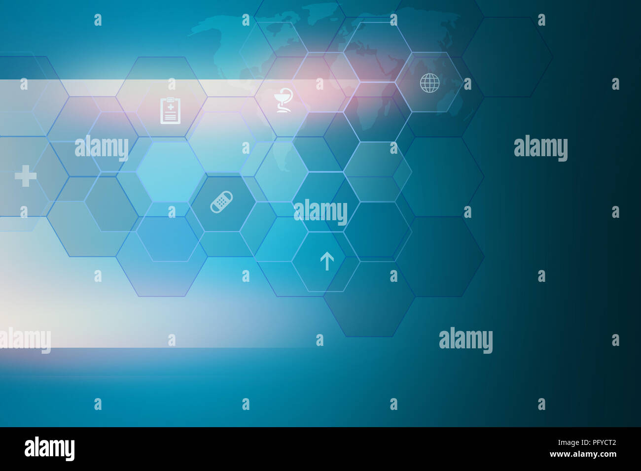 Medical abstract background with lens flare, suitable for health care ...