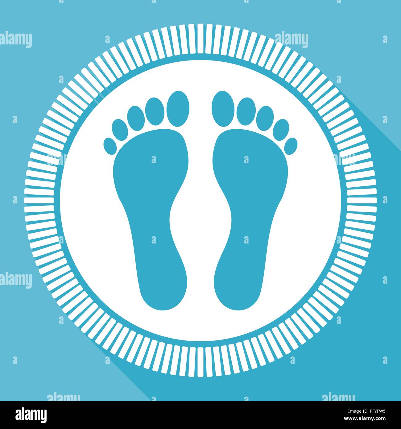 Footstep blue Stock Vector Images - Alamy
