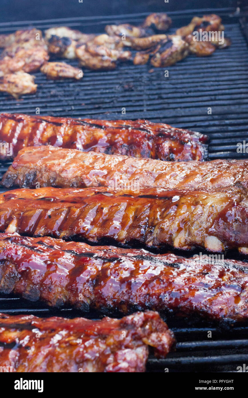 bbq Ribs on the Grill Stock Photo - Alamy