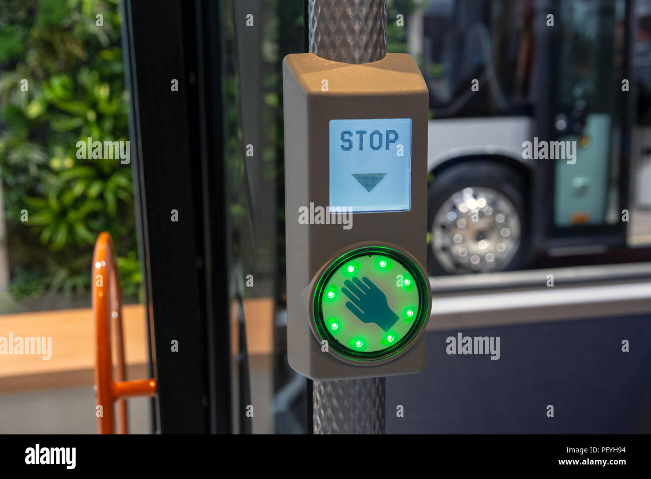 Hand stop button close up hi-res stock photography and images - Alamy