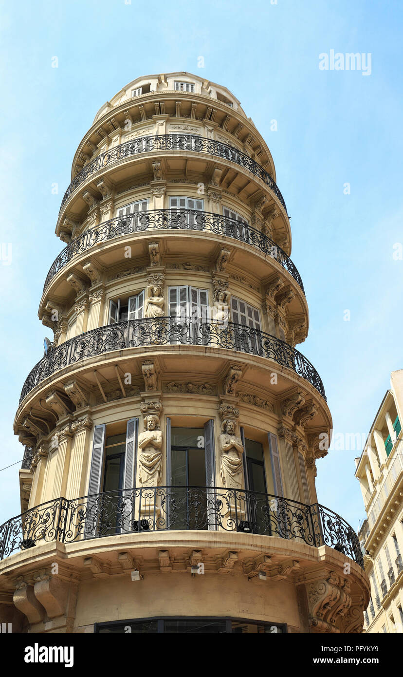 Traditional French Haussmann architecture and residential building in ...