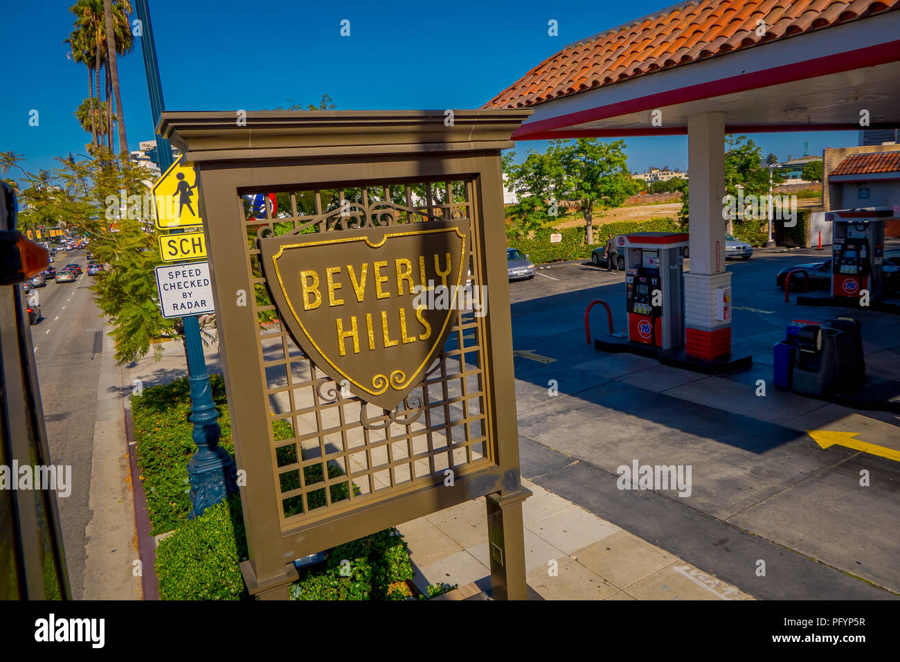 Los Angeles, California, USA, JUNE, 15, 2018: Close up of The Beverly ...