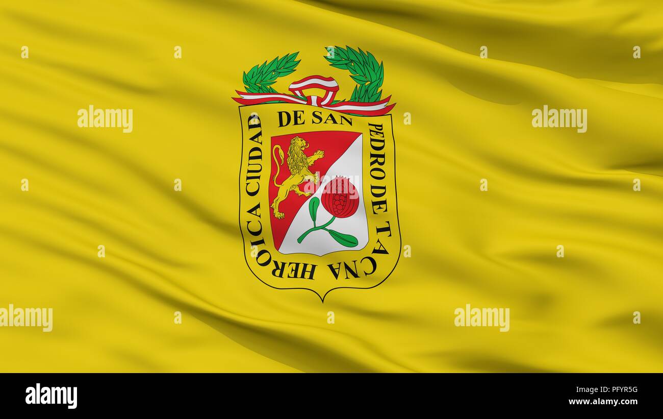 Tacna City Flag, Peru, Closeup View Stock Photo - Alamy