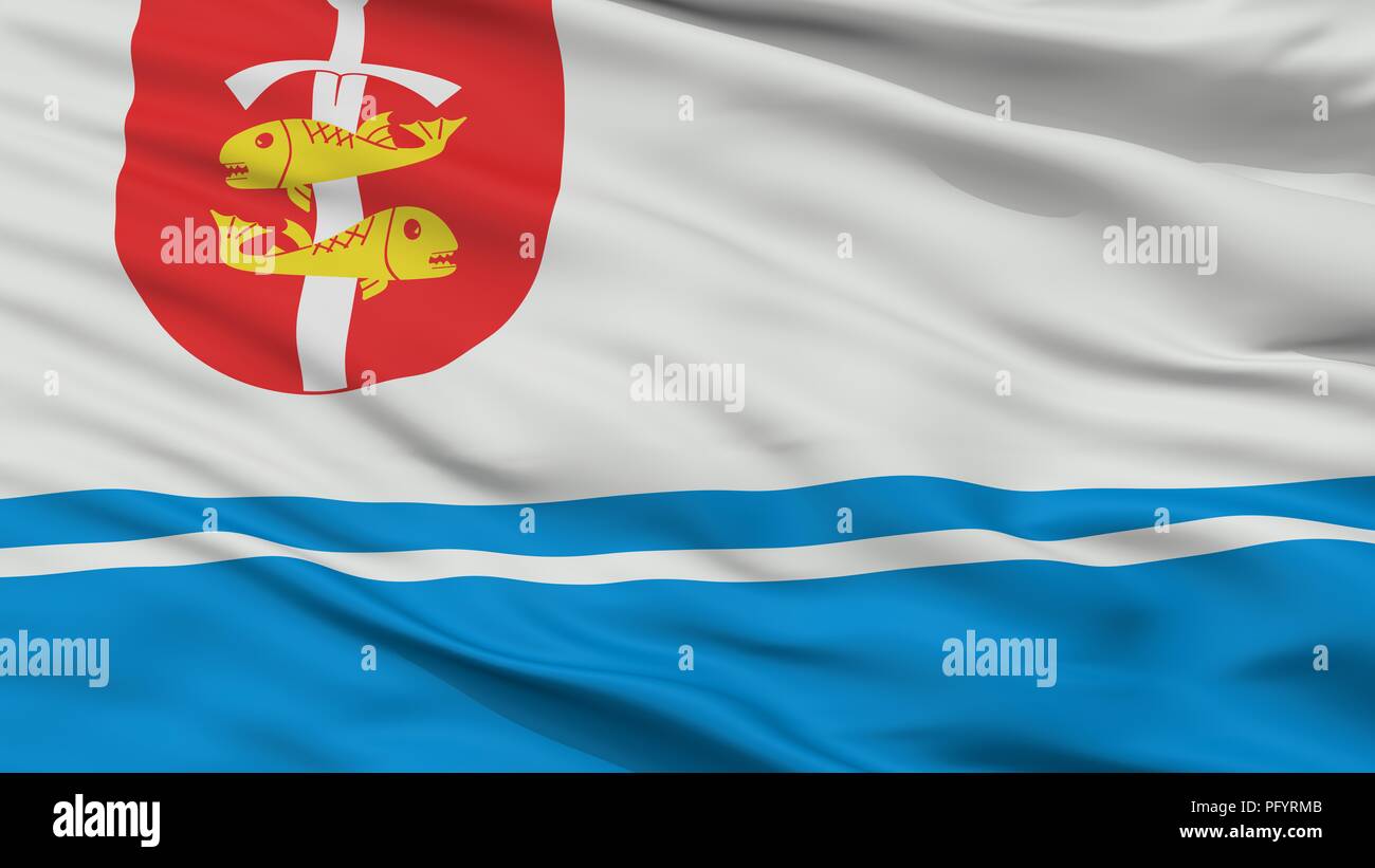 3d flag of gdynia city hi-res stock photography and images - Alamy
