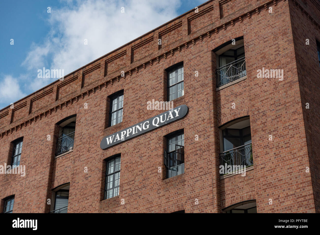 Wapping Quay sign on building. Liverpool, UK Stock Photo - Alamy