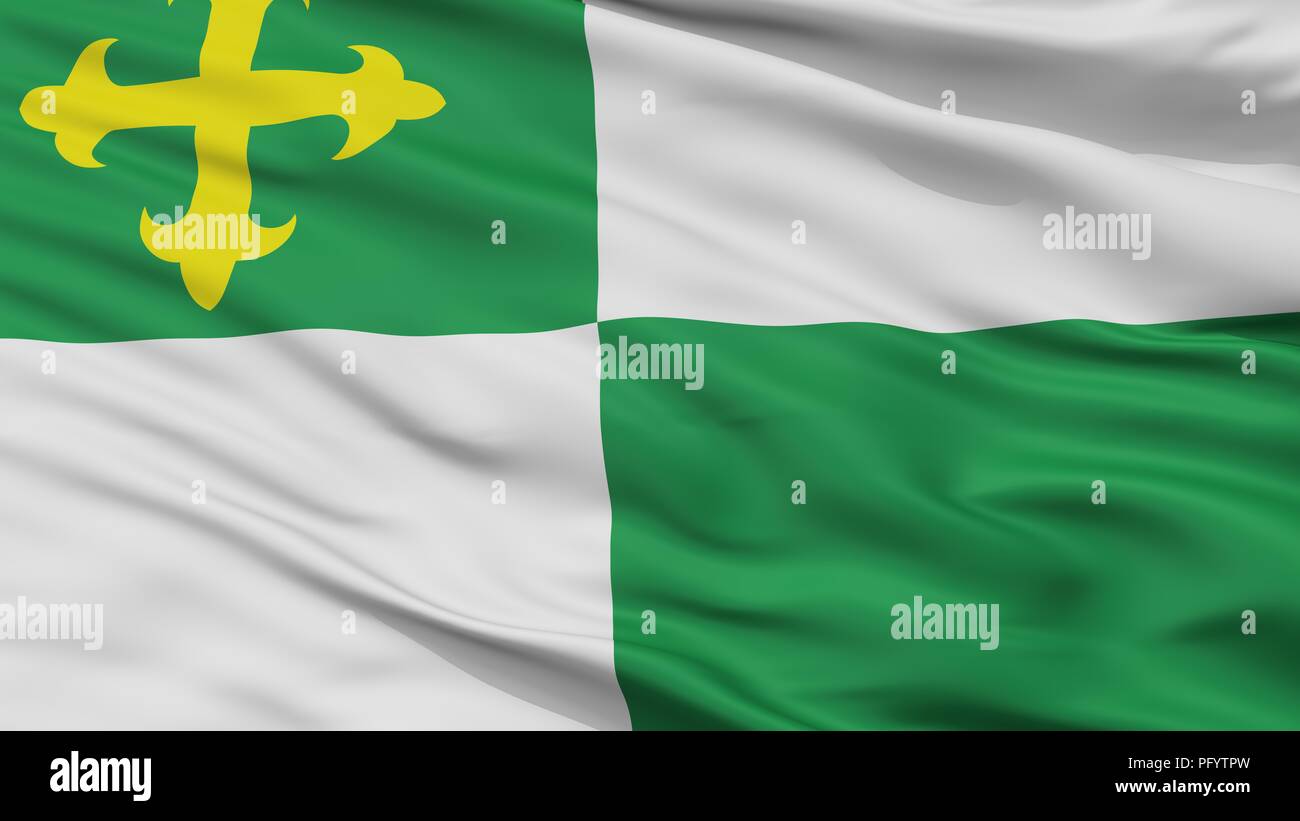 Comerio City Flag, Puerto Rico, Closeup View Stock Photo - Alamy