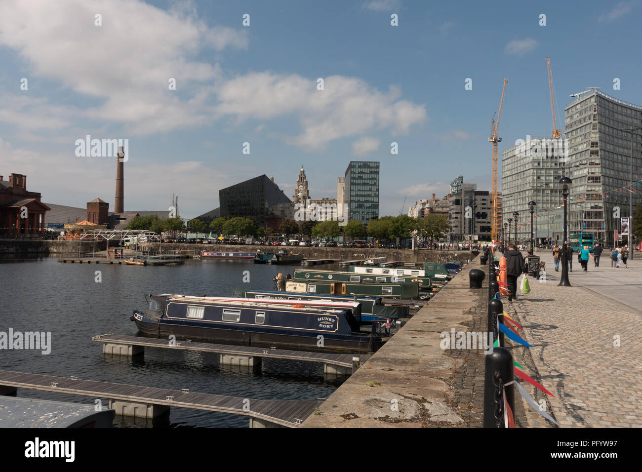Looking North along Salthouse Dock. Liverpool. UK Stock Photo - Alamy
