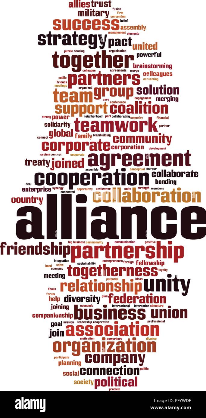 Alliance word cloud concept. Vector illustration Stock Vector Image ...