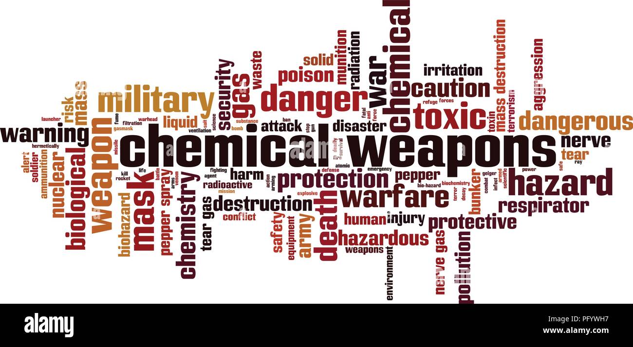 Chemical weapons word cloud concept. Vector illustration Stock Vector ...