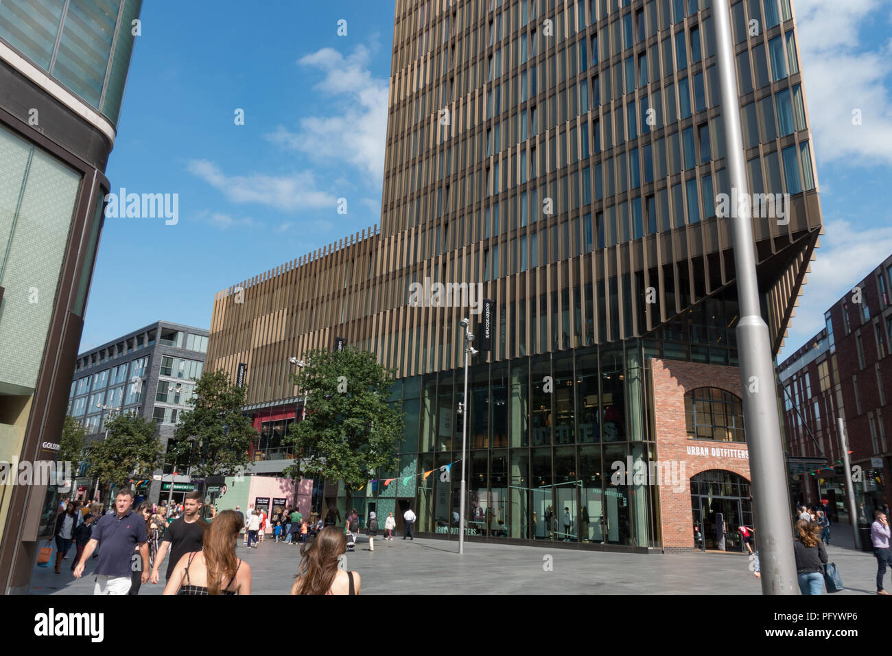 Old and new buildings near Mann Island. Liverpool Docks area, UK Stock ...