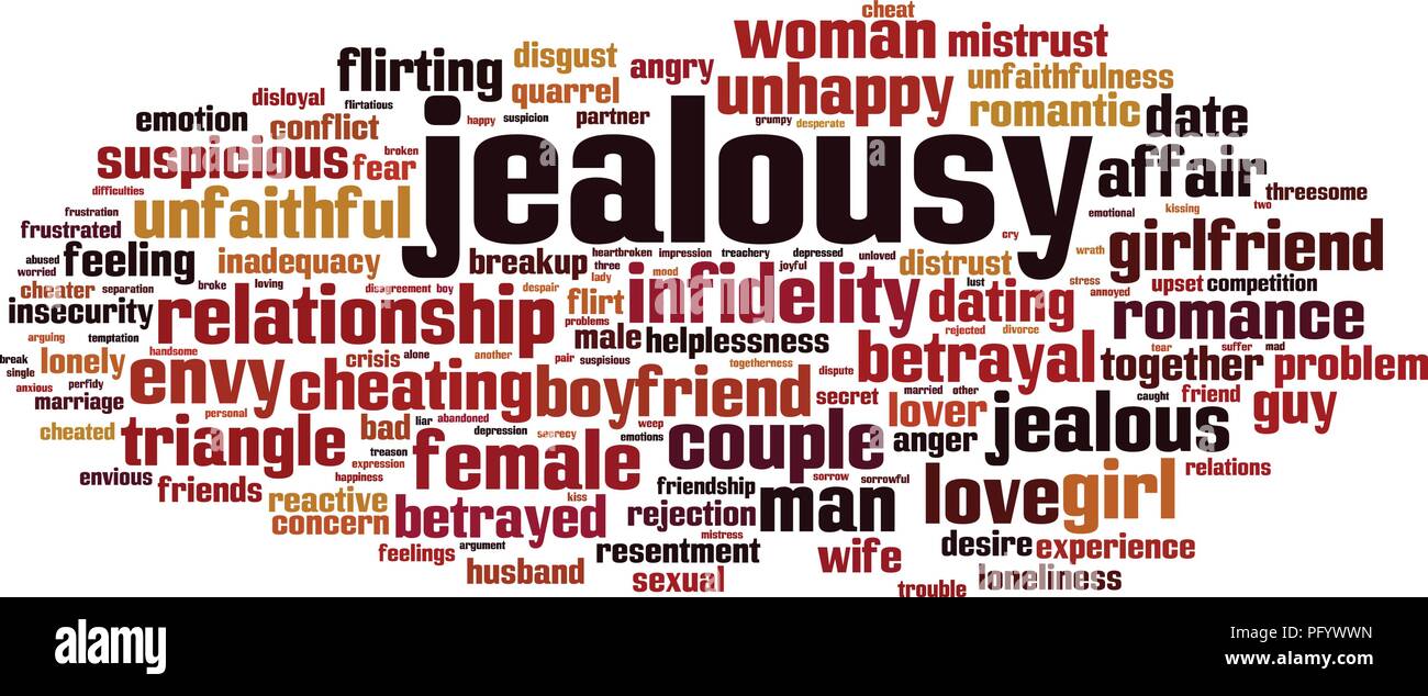 Jealousy word cloud concept. Vector illustration Stock Vector Image ...