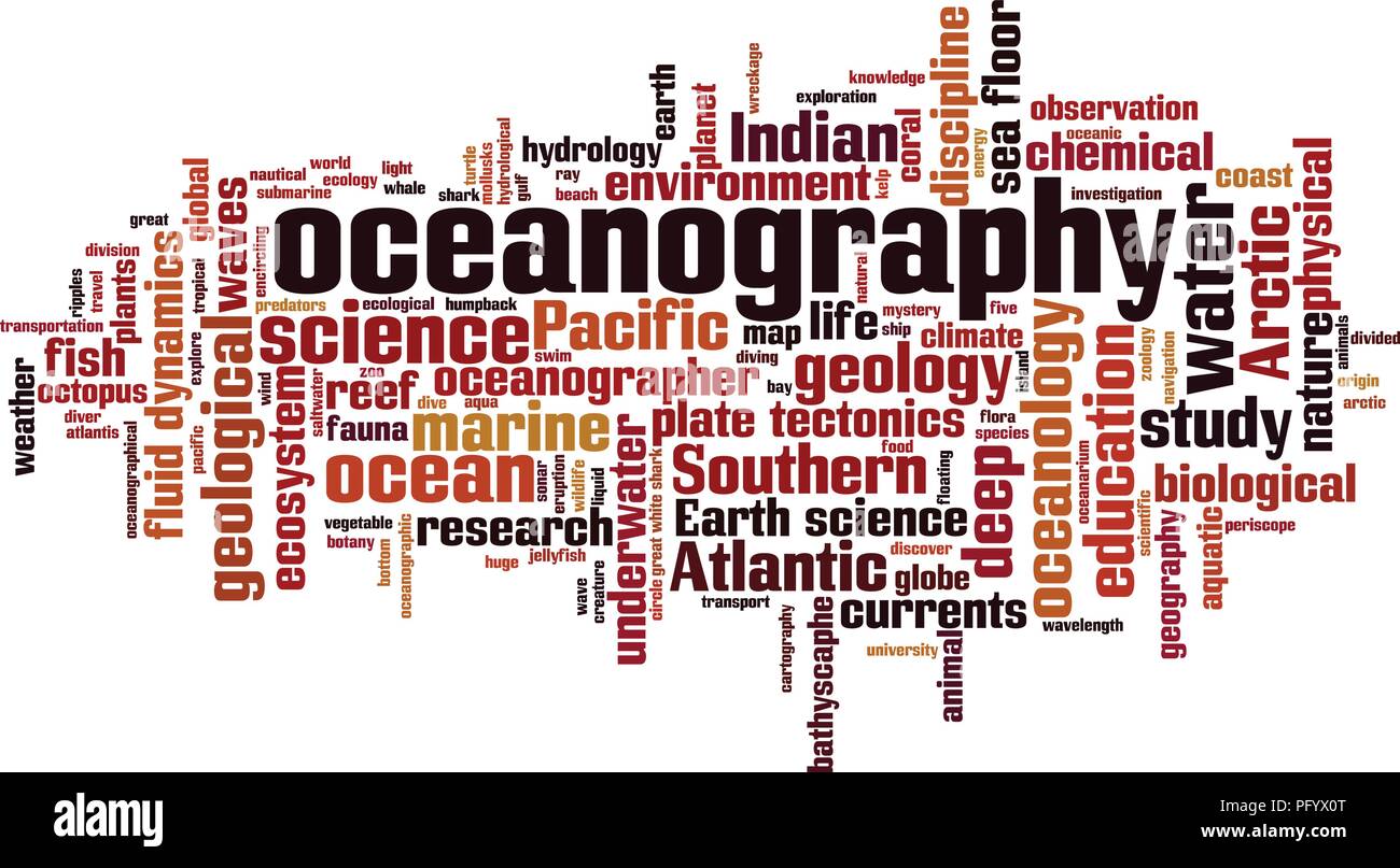 Oceanography word cloud concept. Vector illustration Stock Vector Image ...