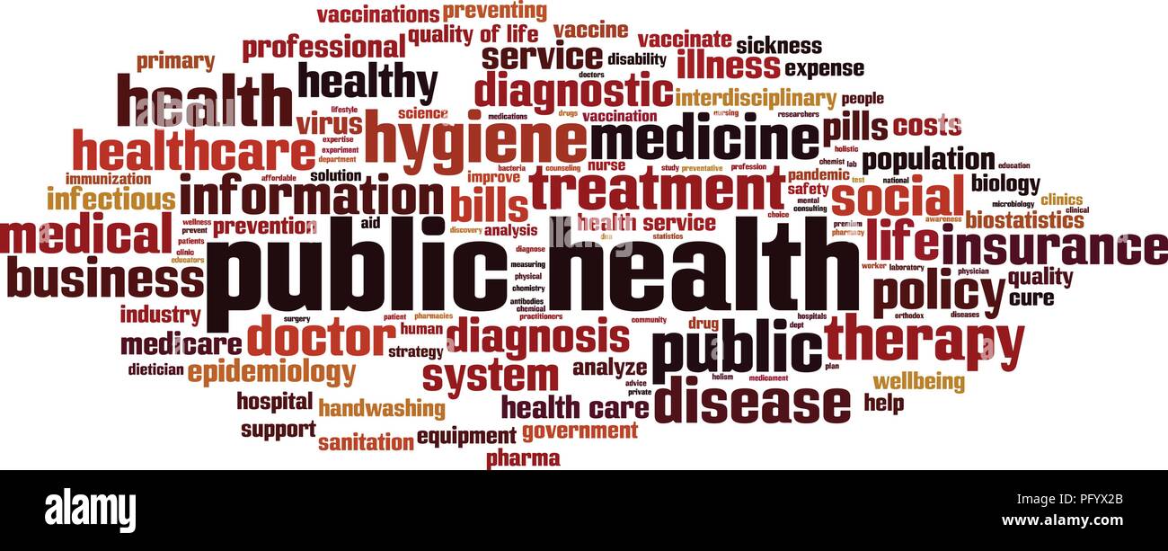 Public health word cloud concept. Vector illustration Stock Vector ...