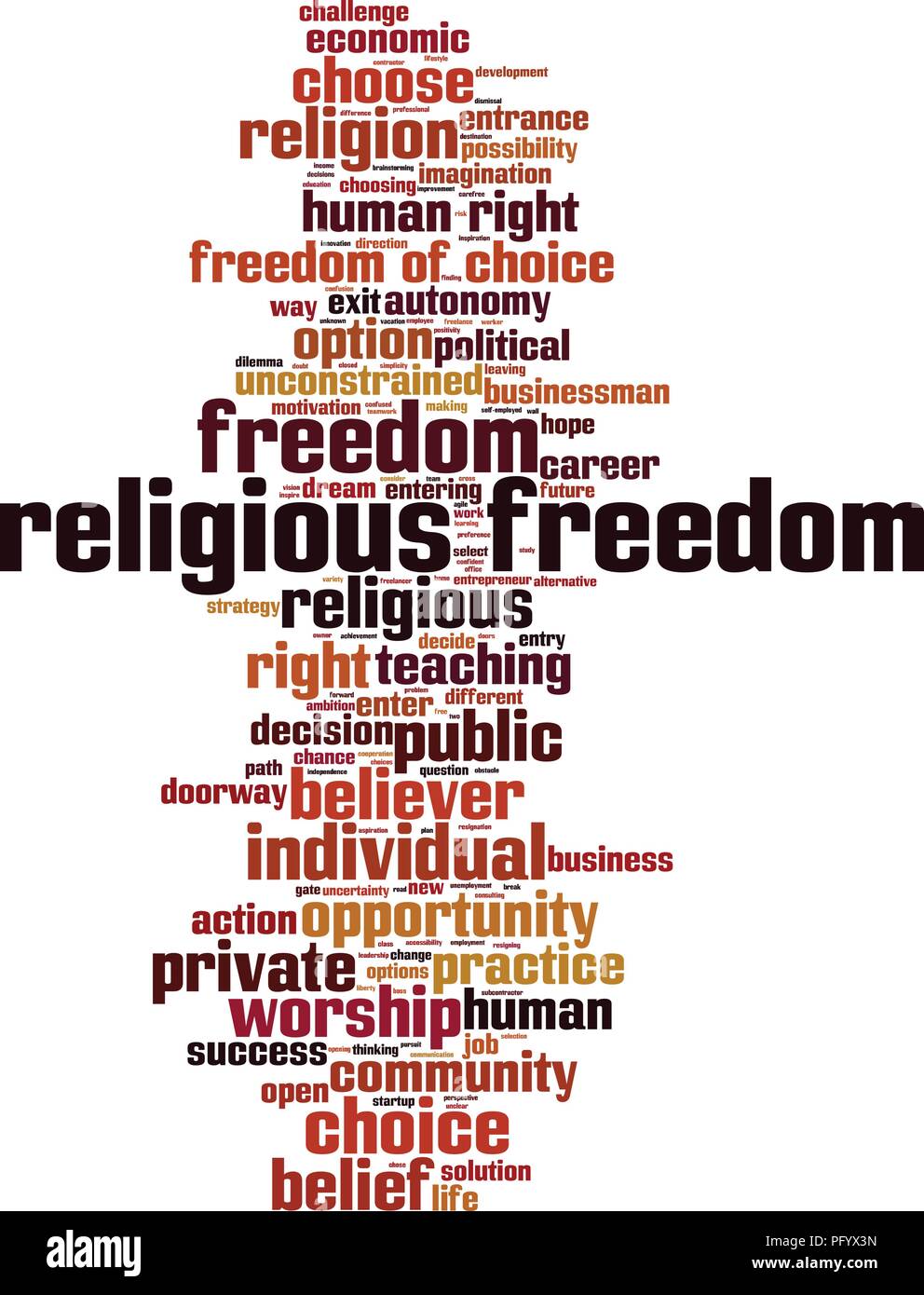 Religious freedom word cloud concept. Vector illustration Stock Vector ...