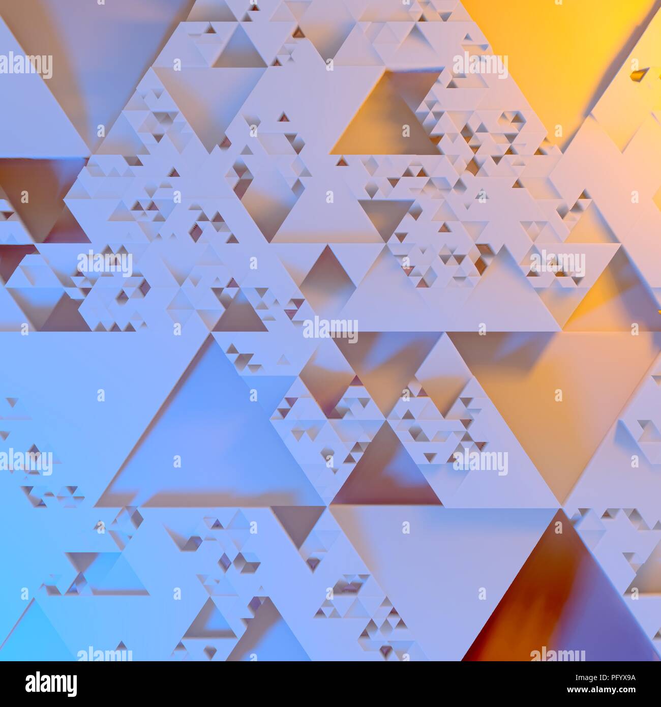 Abstract Irregular Futuristic architectural pattern, triangles 3d ...