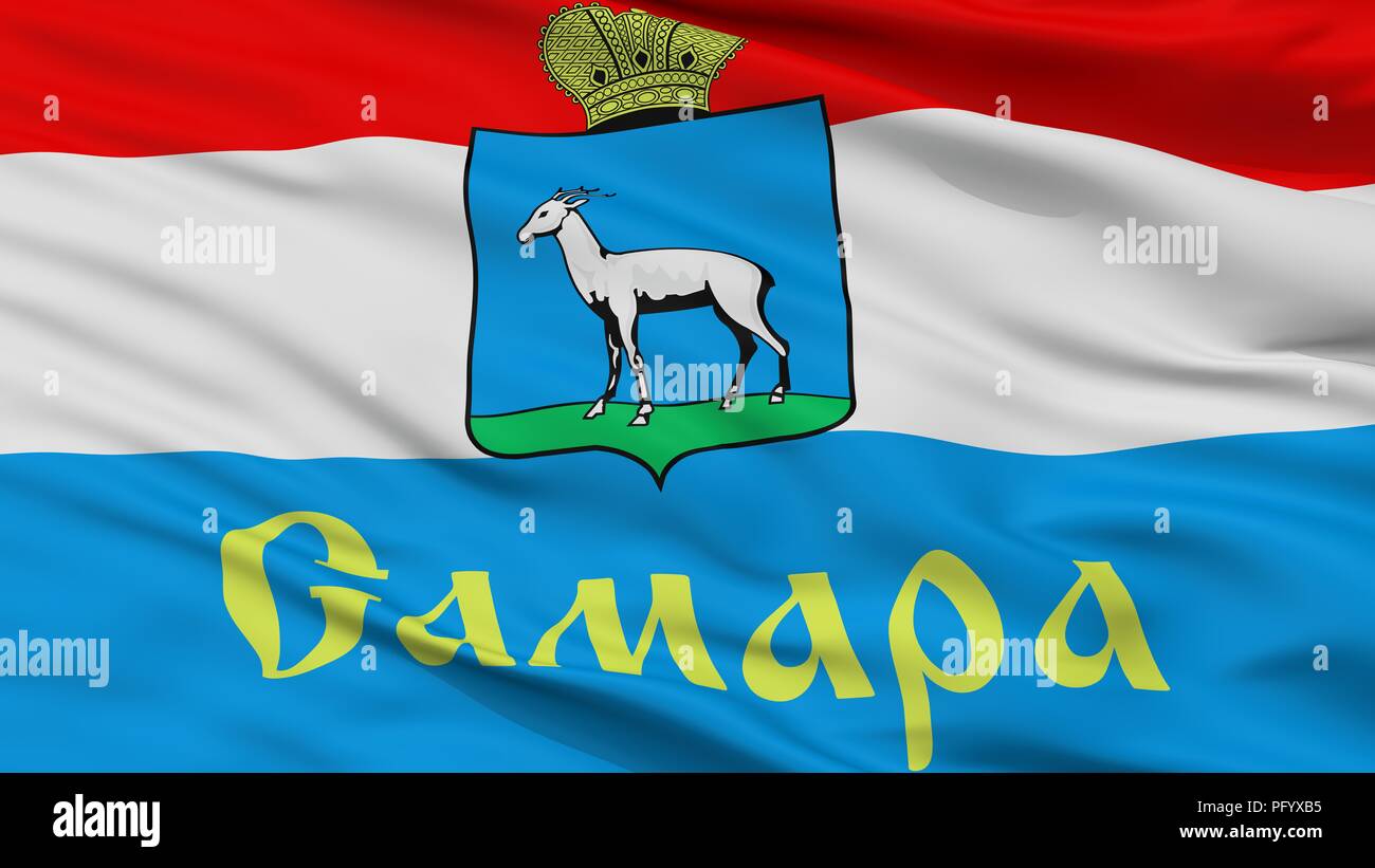 Flag samara city fluttering hi-res stock photography and images - Alamy