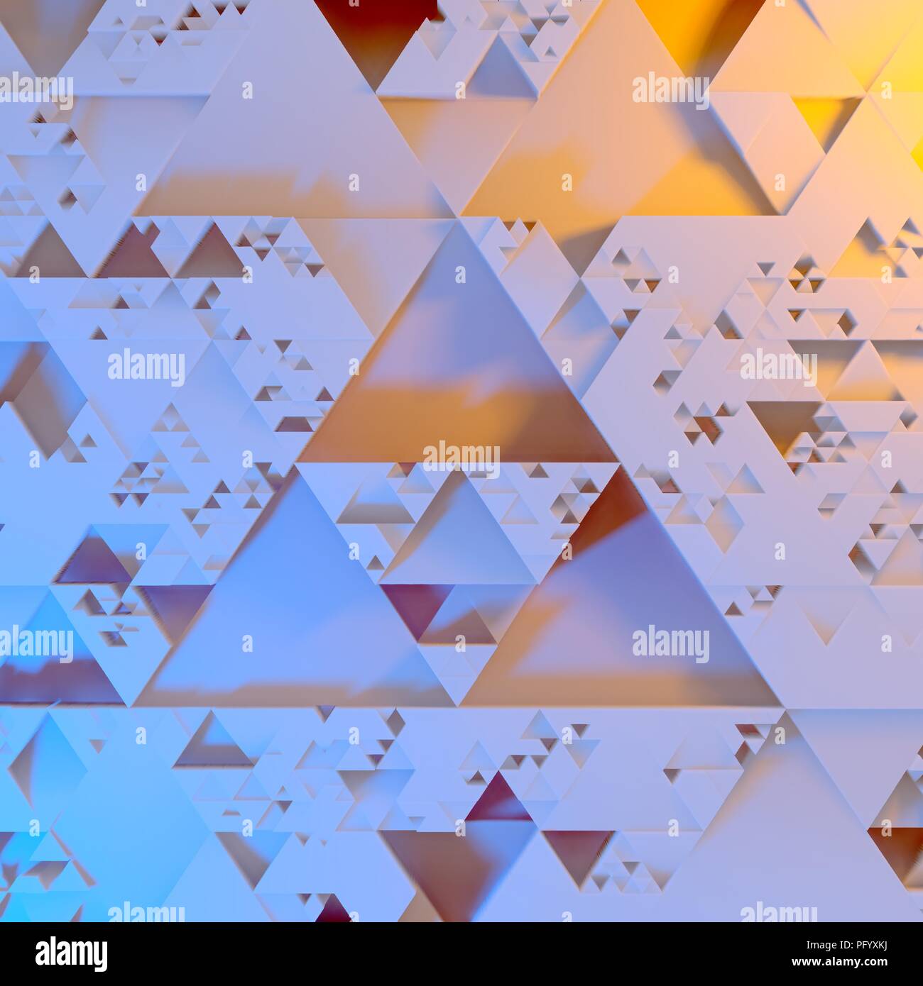 Abstract Irregular Futuristic architectural pattern, triangles 3d ...