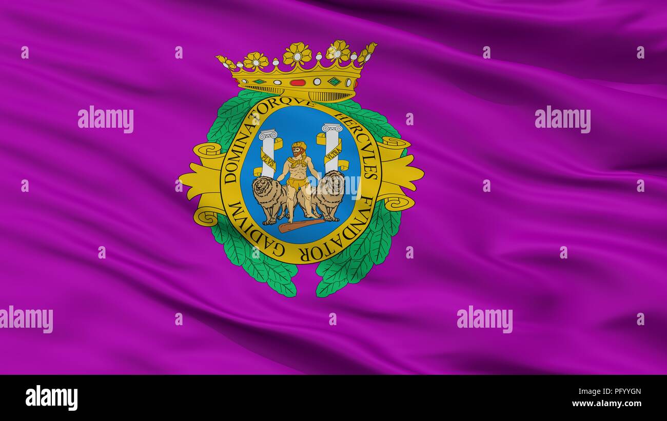 3d flag of cadiz city hi-res stock photography and images - Alamy