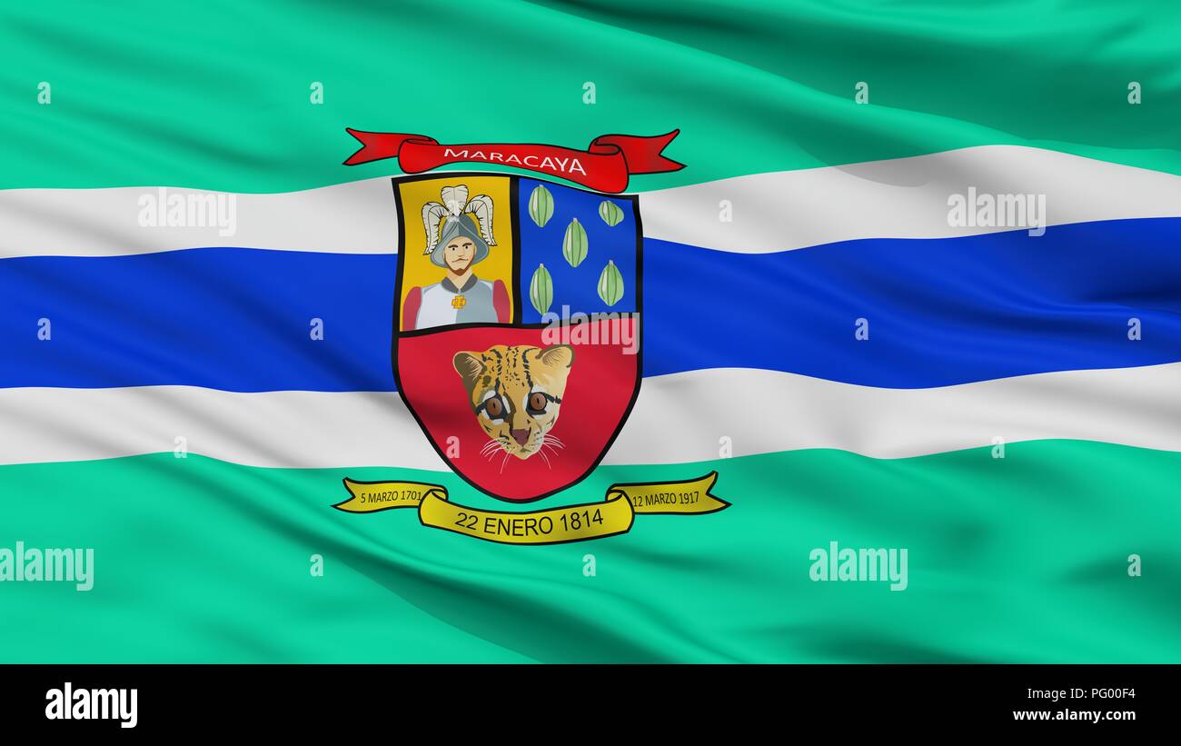Maracay City Flag, Venezuela, Closeup View Stock Photo - Alamy