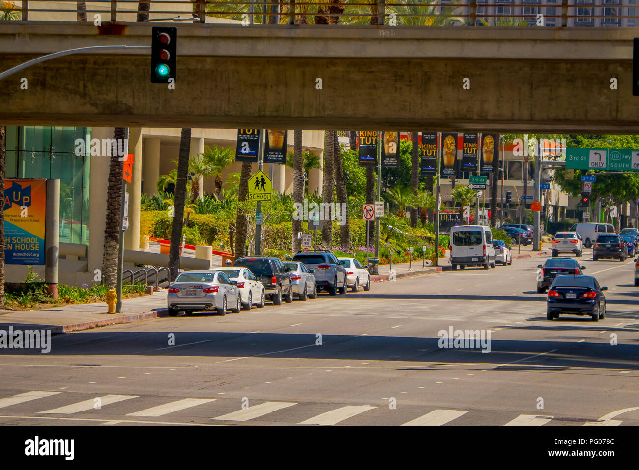 Los Angeles, California, USA, AUGUST, 20, 2018: Outdoor view of Los ...