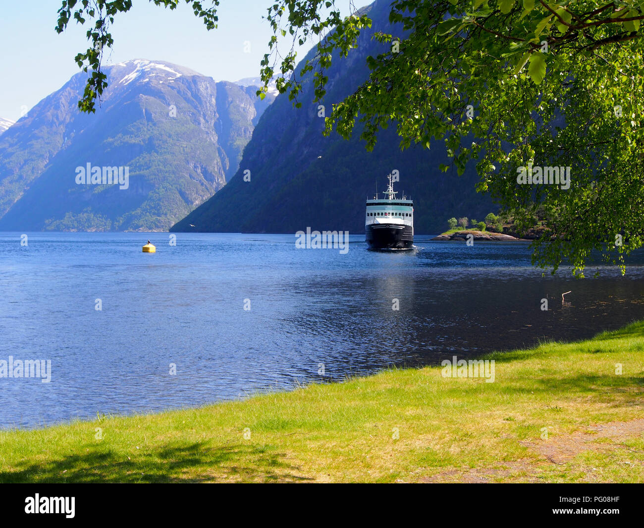 Norwegian fjord ferry Stock Photo - Alamy