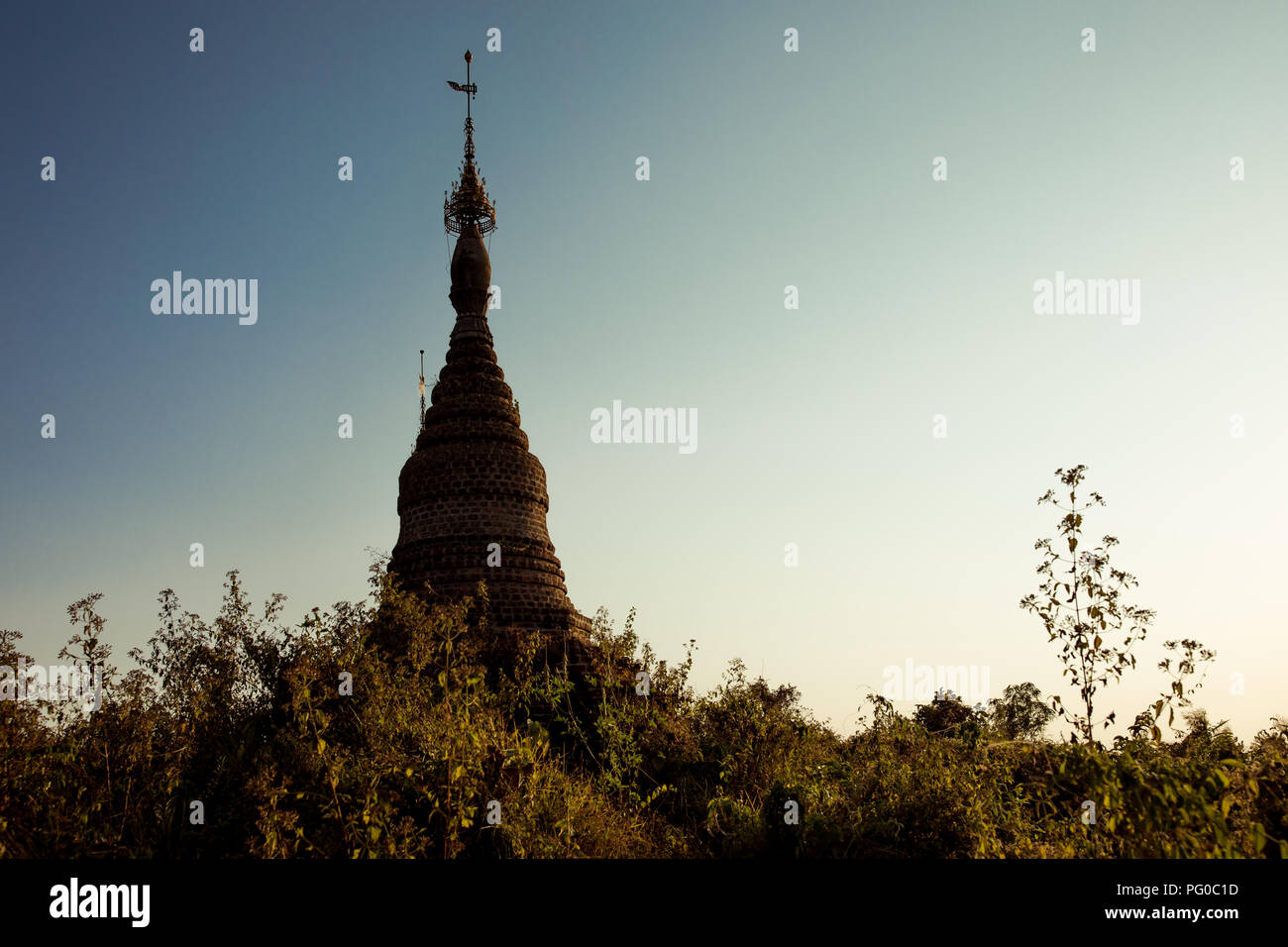 A temple surrounded by nature to pray to buddha from sunrise to sunset ...
