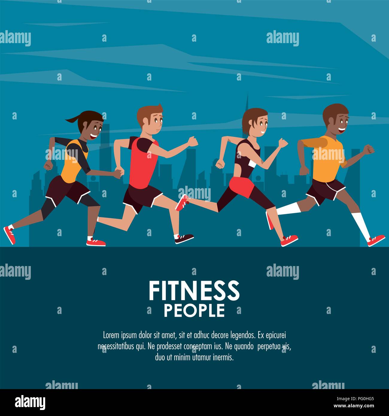 Fitness people poster Stock Vector Image & Art - Alamy