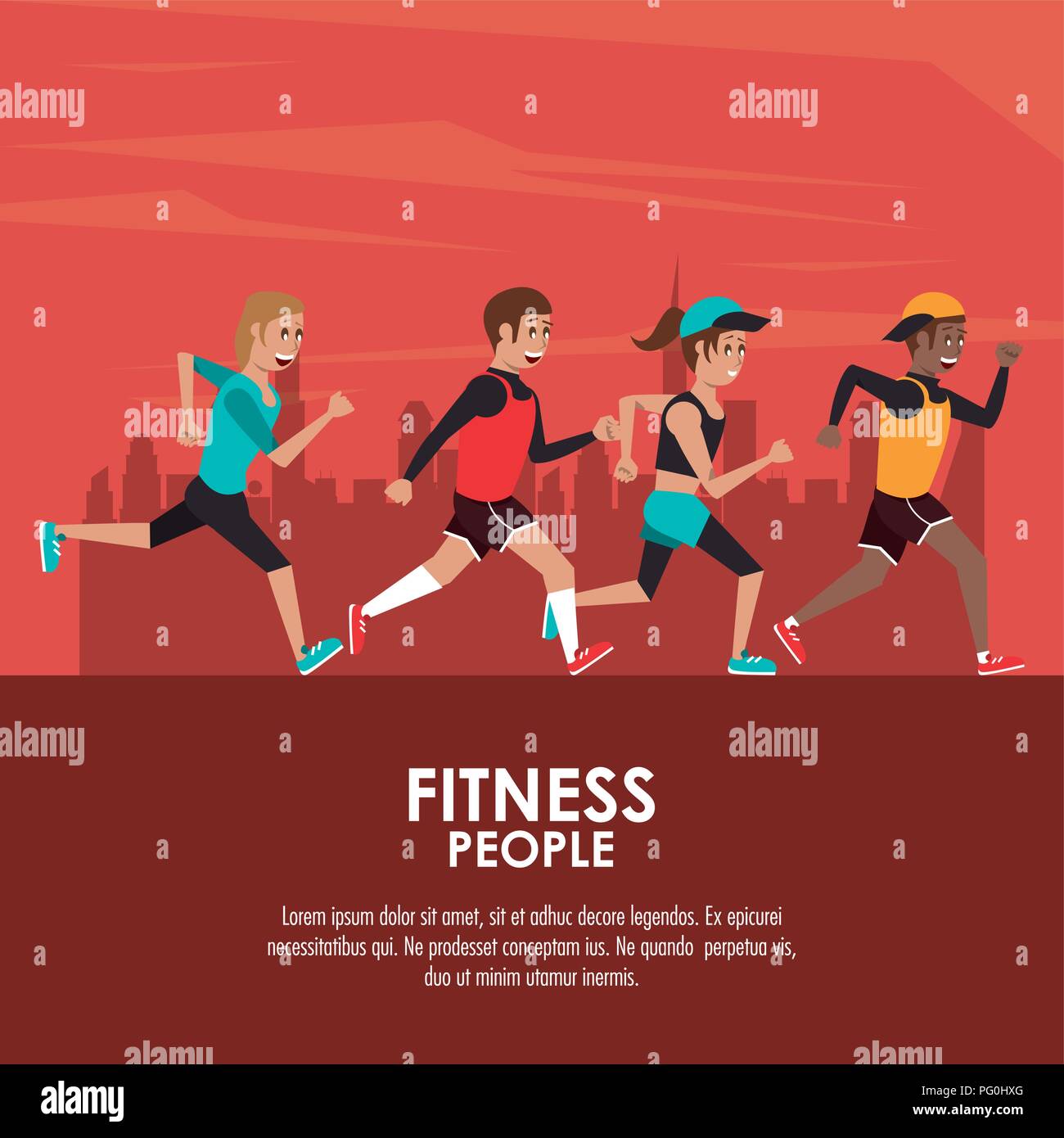 Fitness people poster Stock Vector Image & Art - Alamy