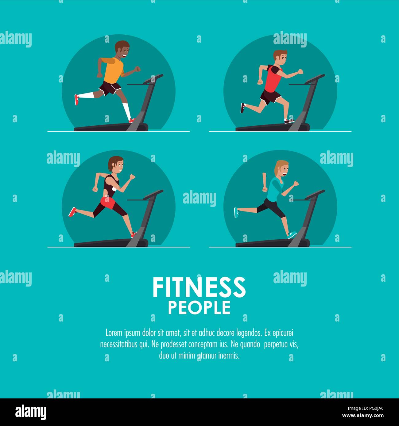 Fitness people poster Stock Vector Image & Art - Alamy