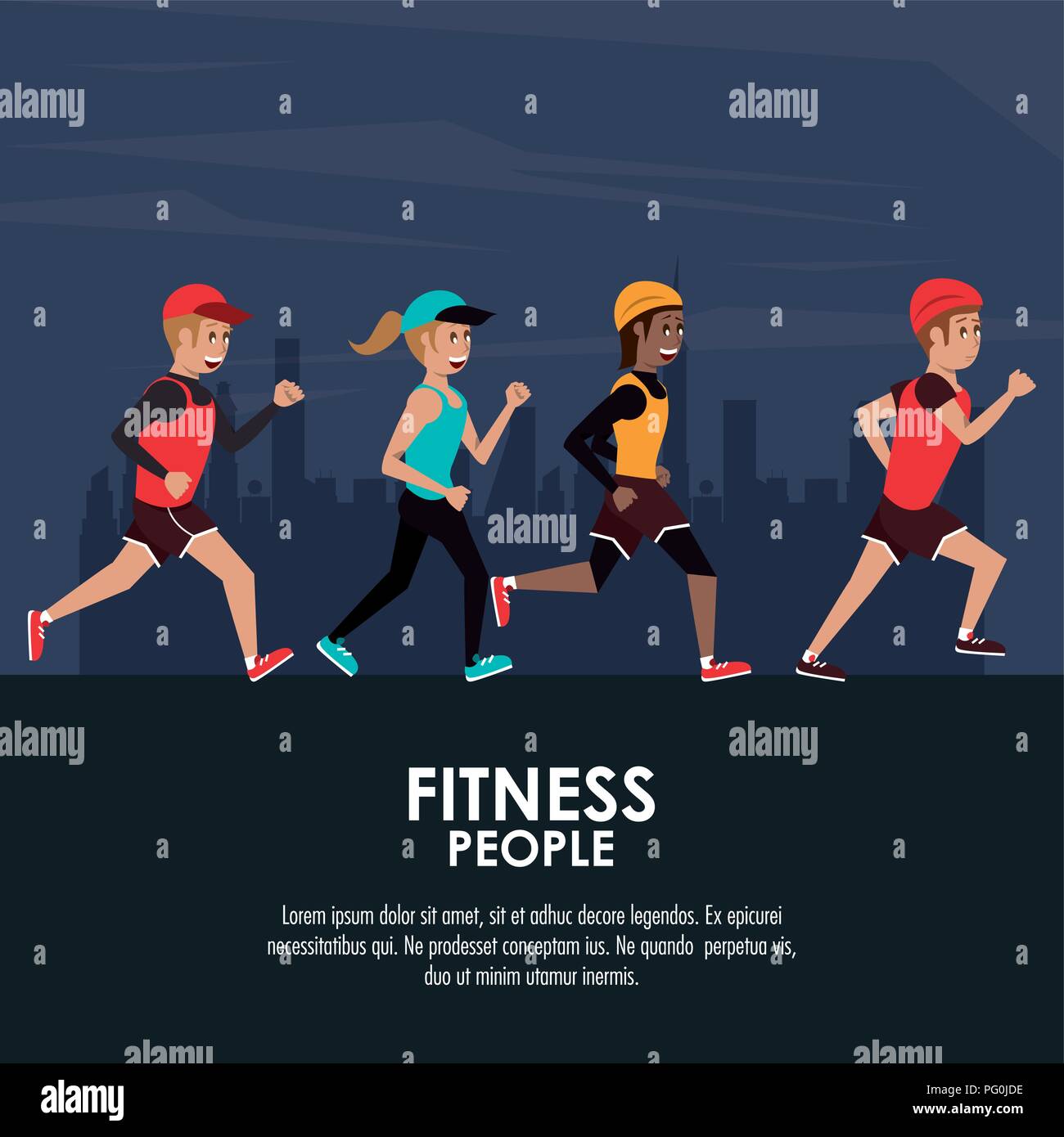 Fitness people poster Stock Vector Image & Art - Alamy