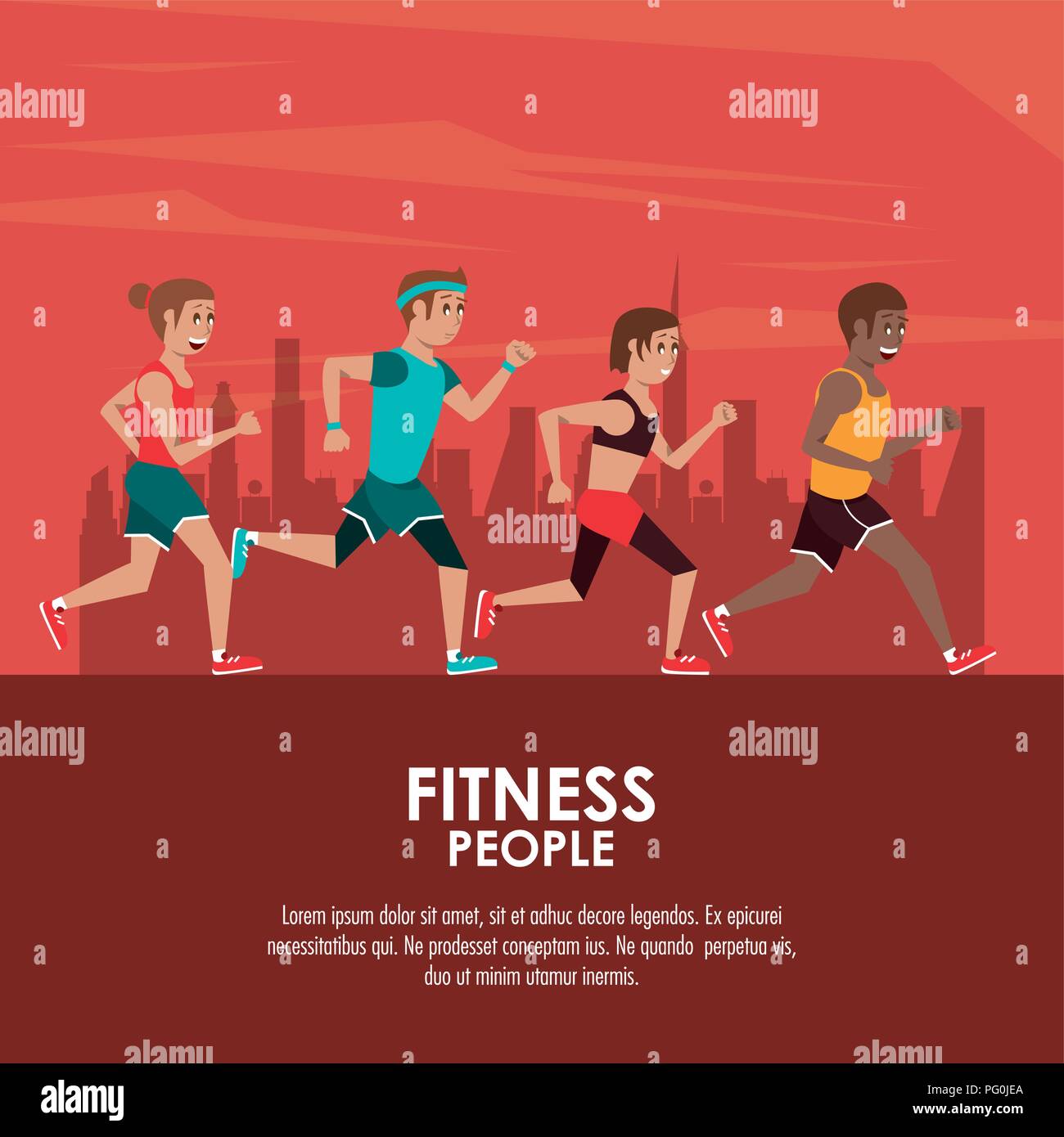 Fitness people poster Stock Vector Image & Art - Alamy
