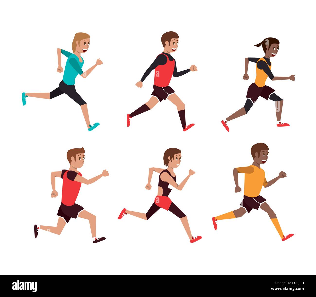 Set of running cartoons Stock Vector Image & Art - Alamy