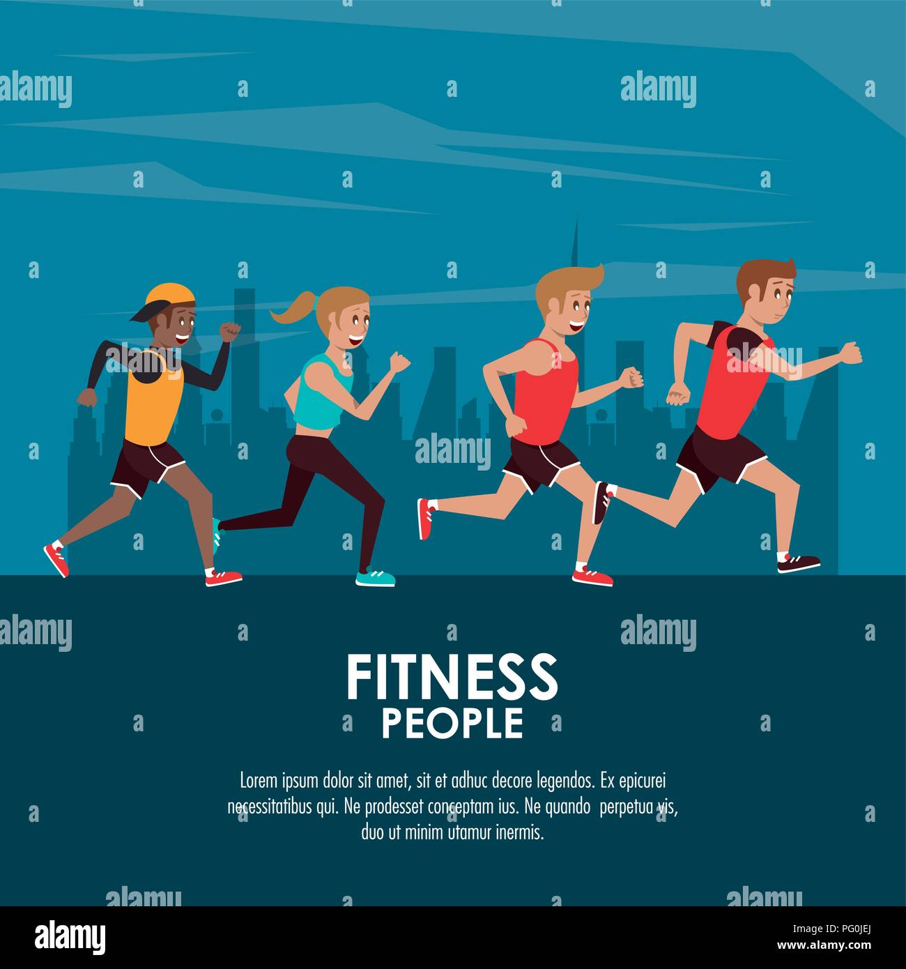 Fitness people poster Stock Vector Image & Art - Alamy