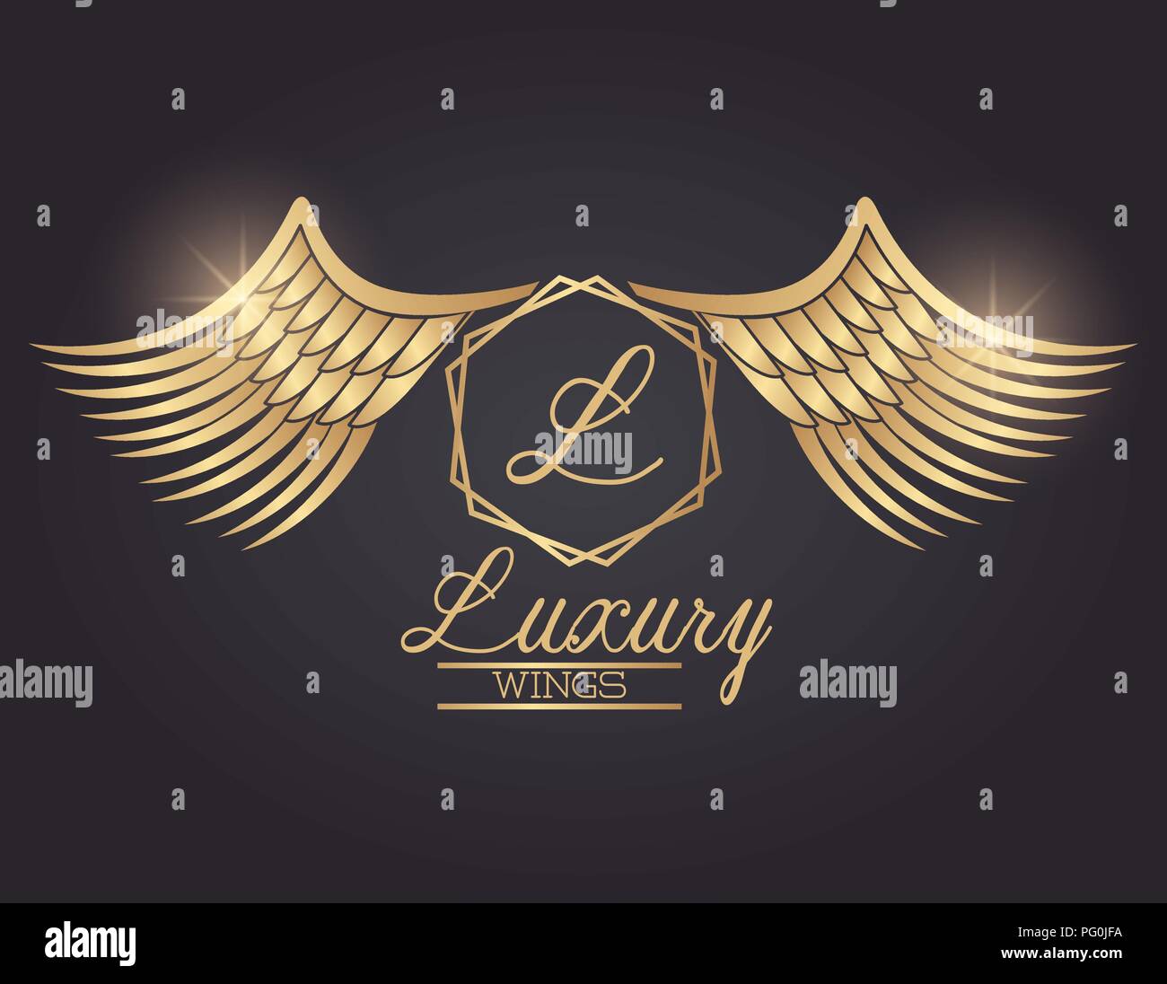 Luxury wings emblem Stock Vector Image & Art - Alamy