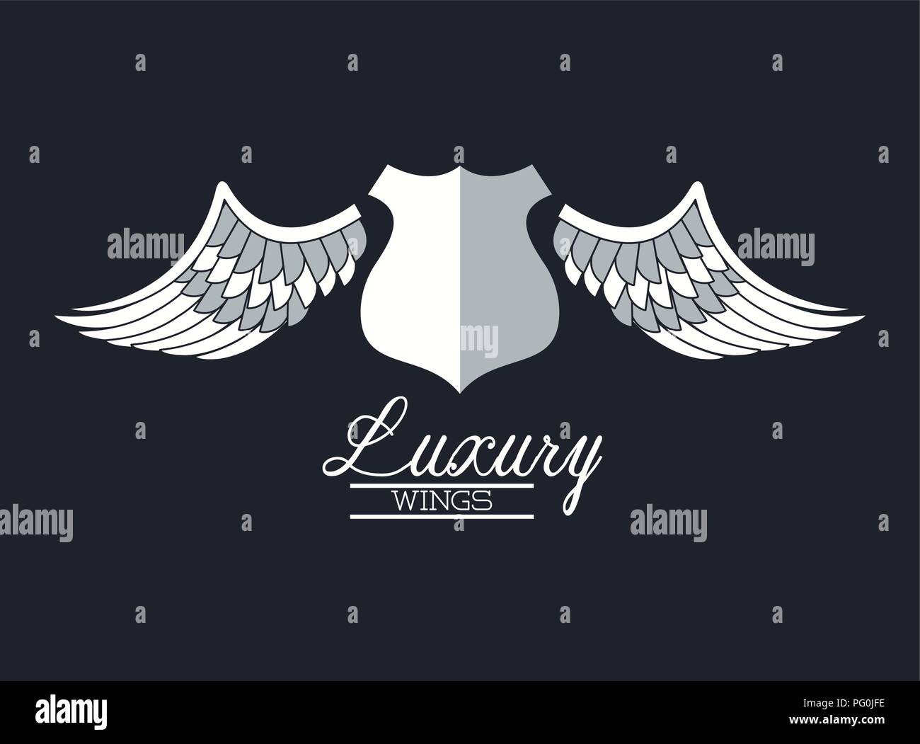 Luxury wings emblem Stock Vector Image & Art - Alamy