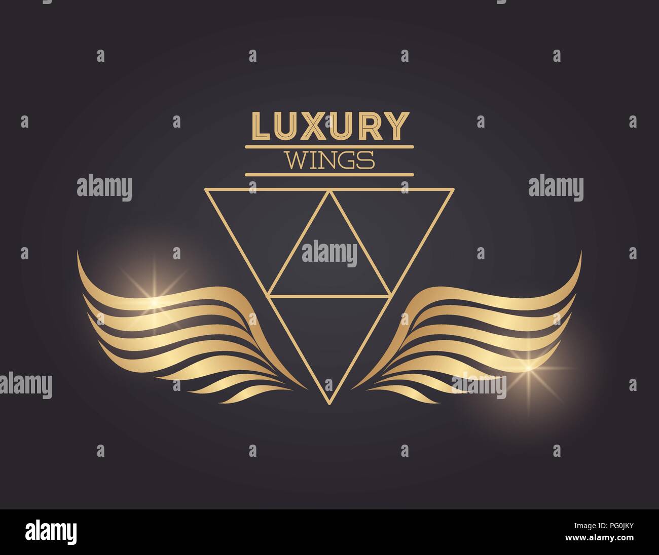 Luxury wings emblem Stock Vector Image & Art - Alamy