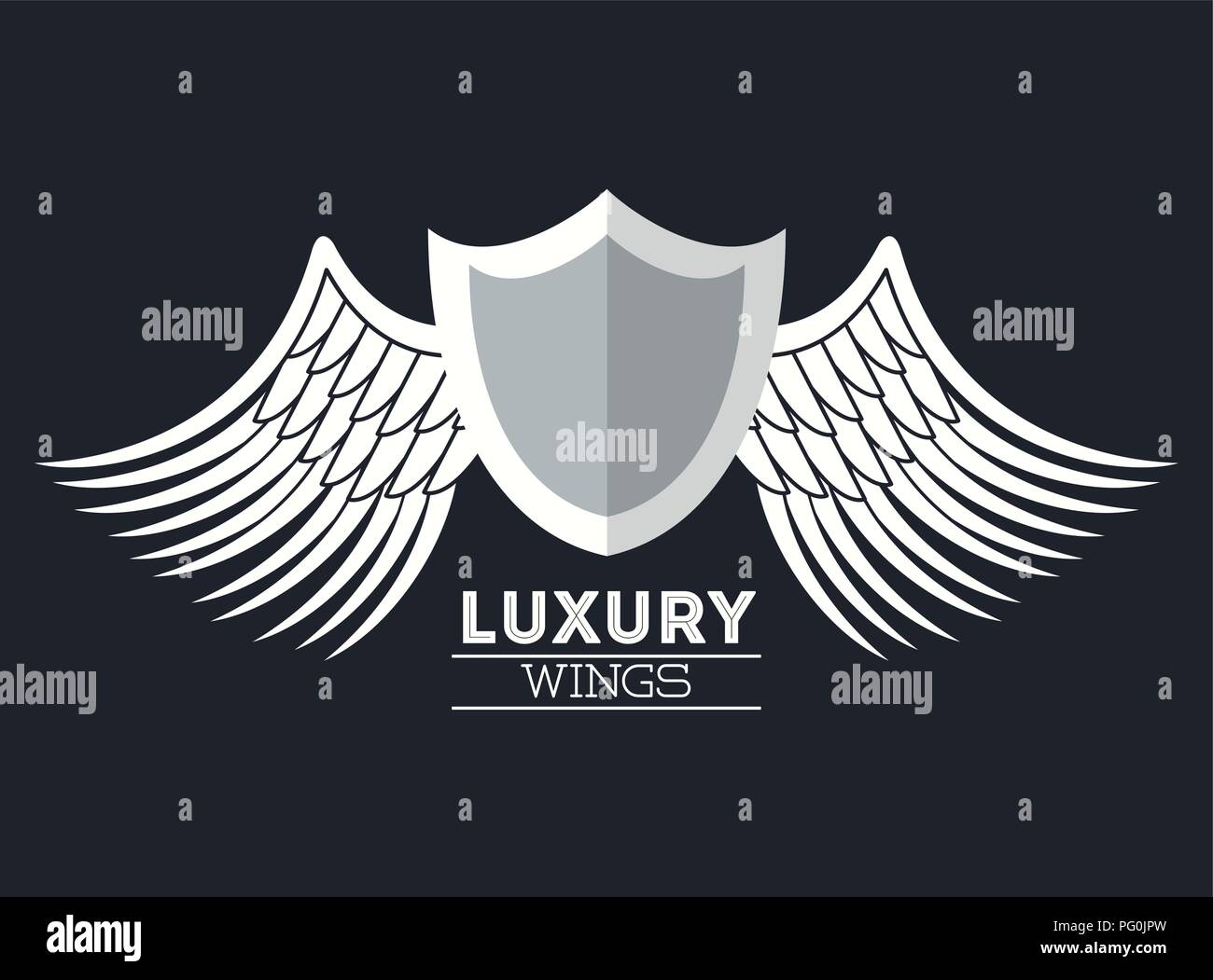 Luxury wings emblem Stock Vector Image & Art - Alamy