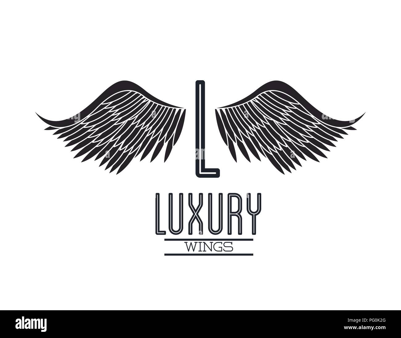 Luxury wings emblem Stock Vector Image & Art - Alamy