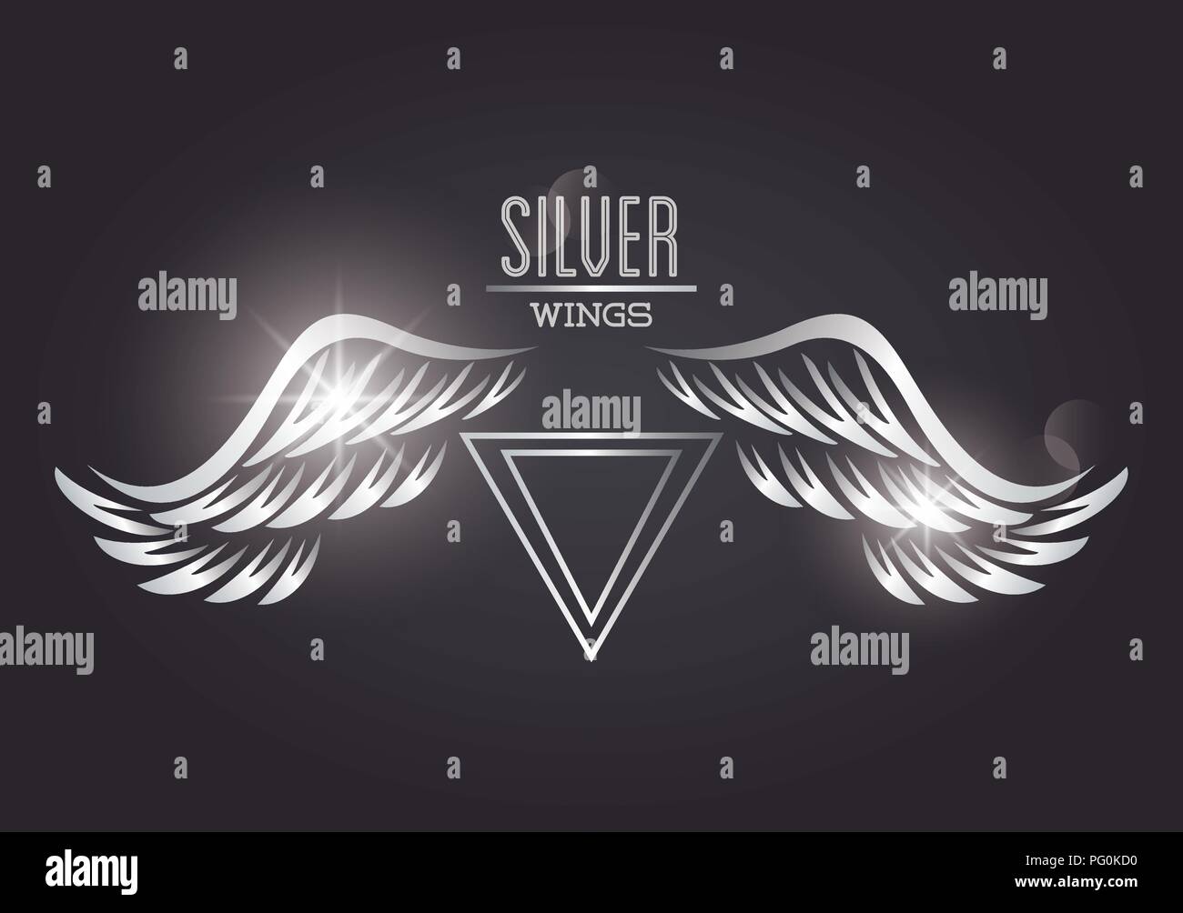 Luxury silver wings Stock Vector Image & Art - Alamy