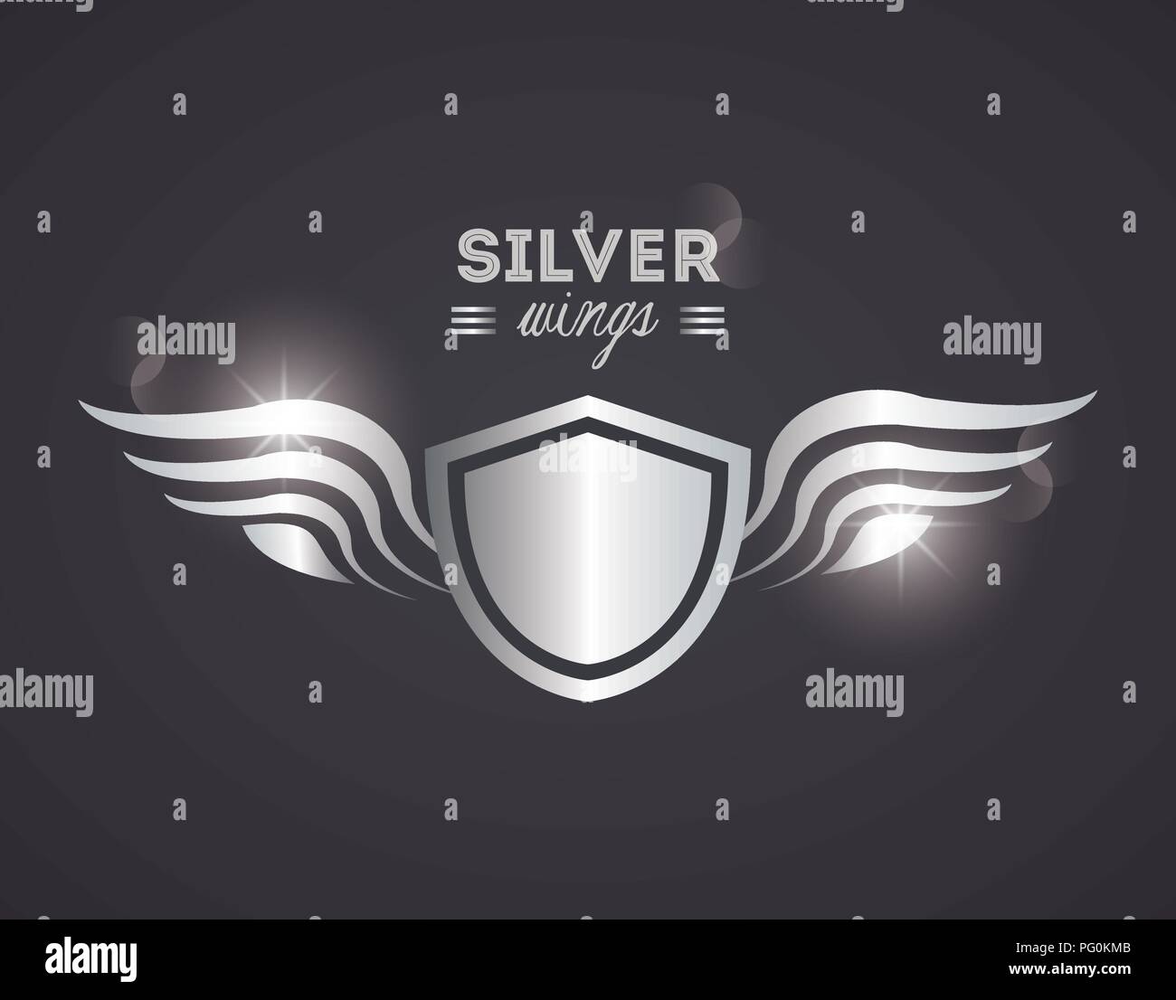 Luxury silver wings Stock Vector Image & Art - Alamy