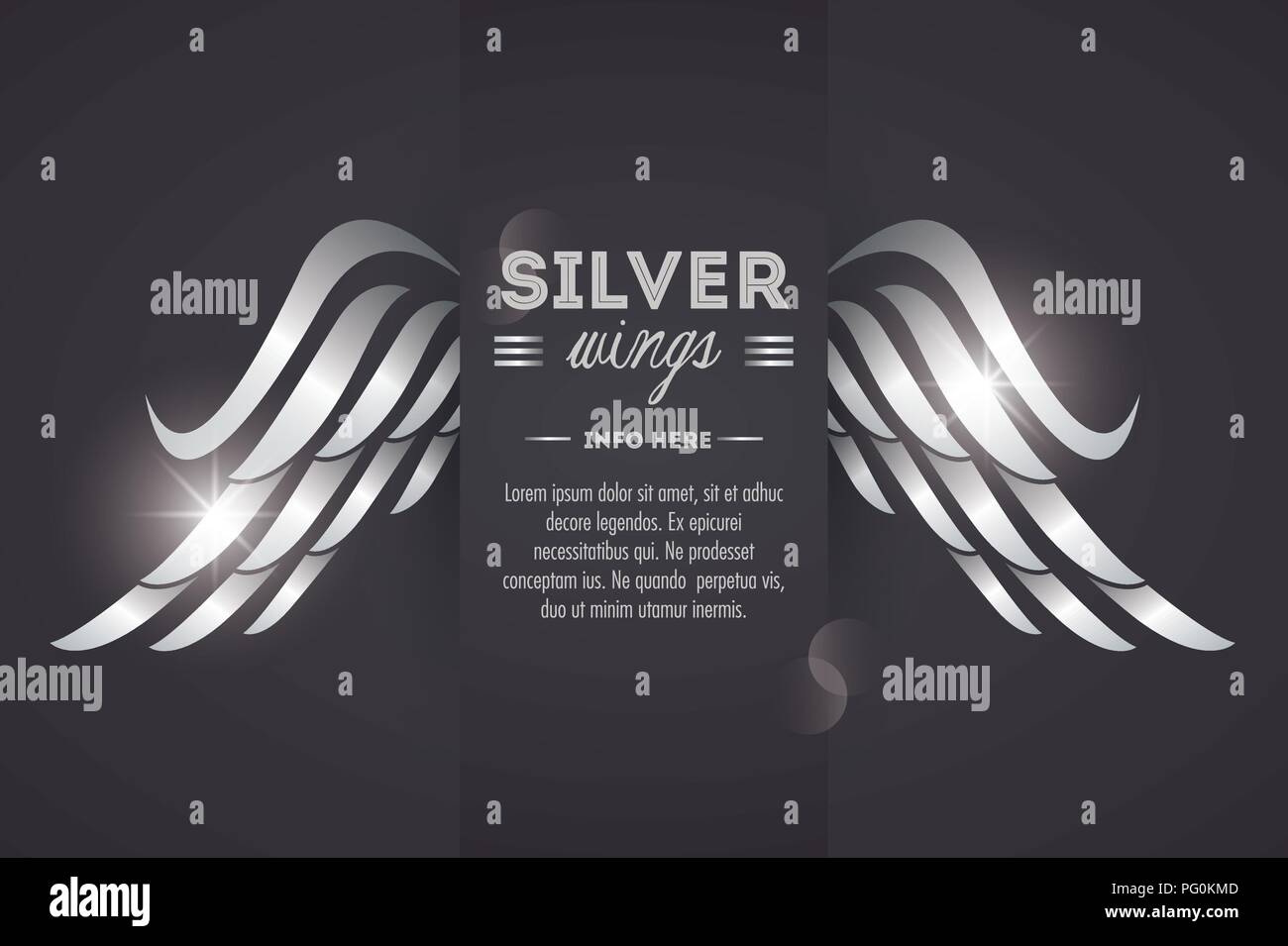 Luxury silver wings Stock Vector Image & Art - Alamy
