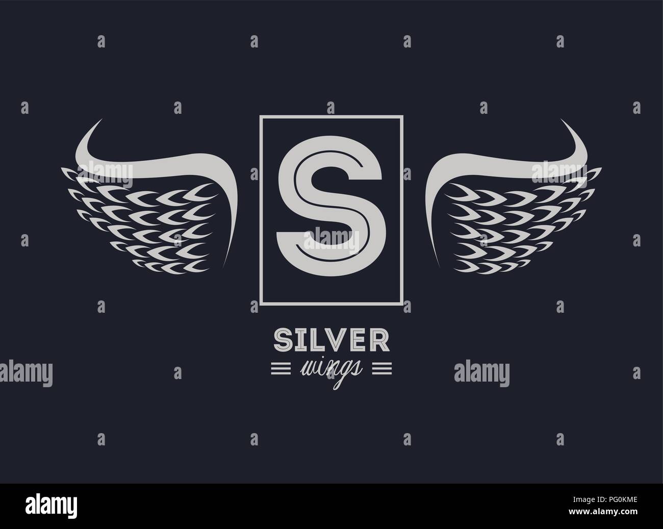Luxury silver wings Stock Vector Image & Art - Alamy