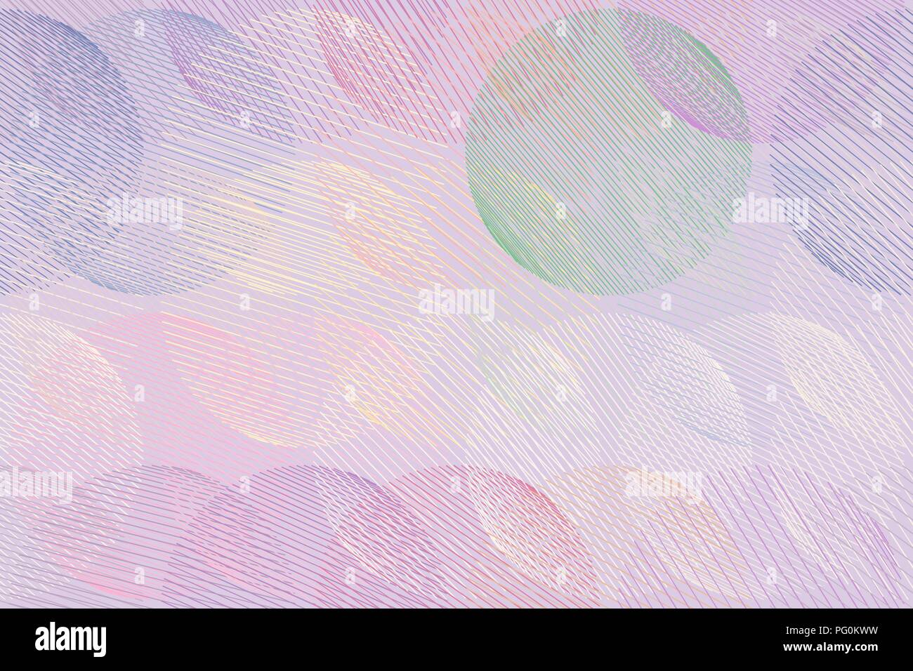 Color abstract messy random line circles geometric pattern generative ...