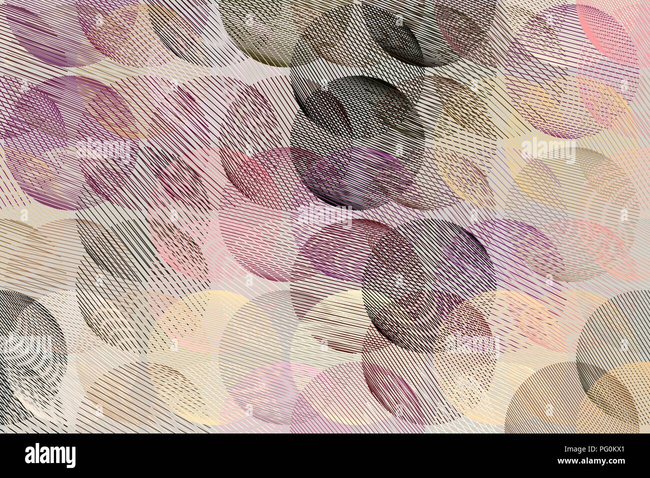 Abstract Messy Random Line Circles Geometric Pattern Colorful