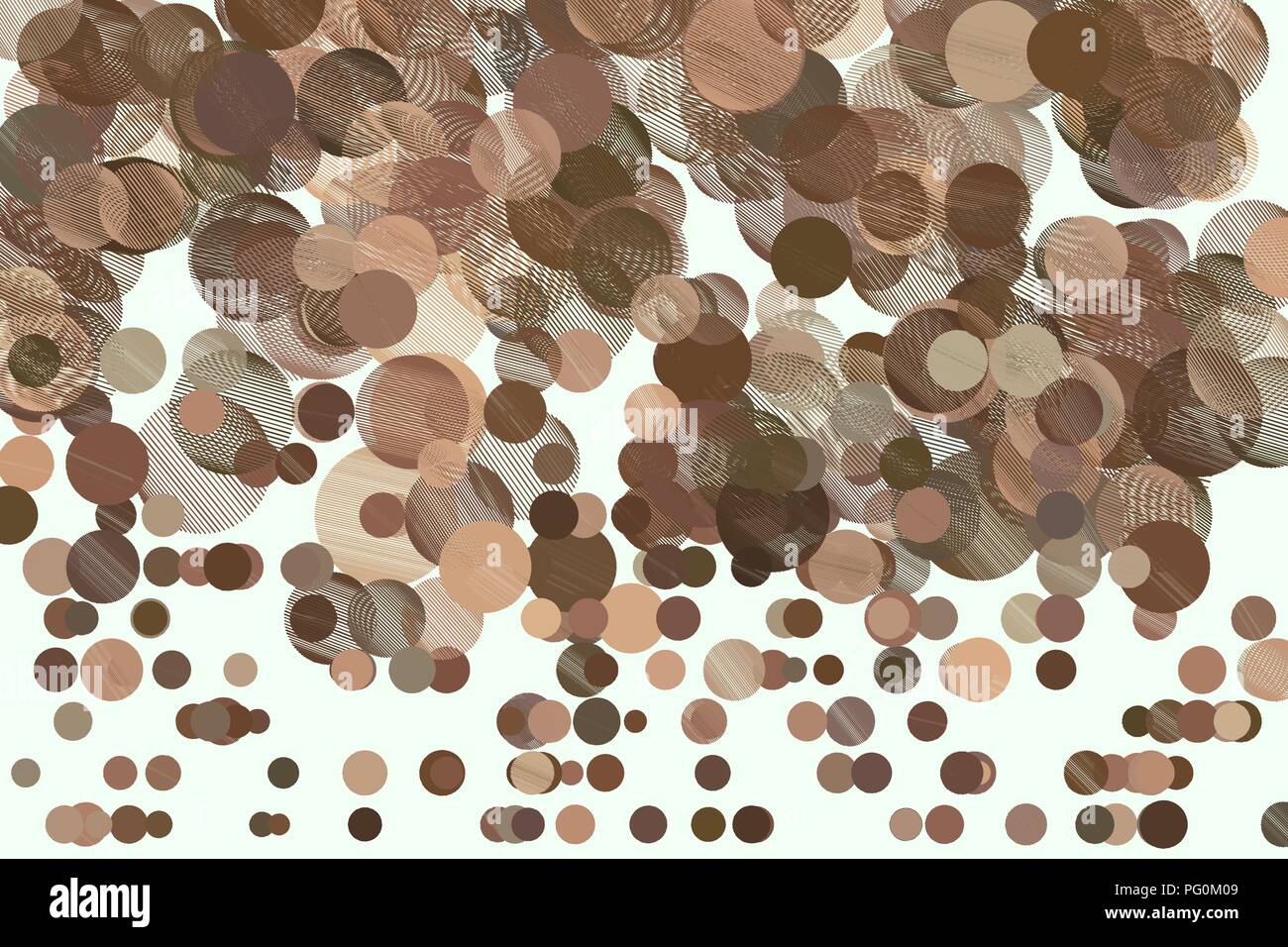 Abstract Geometric Background With Shape Of Messy Random Line Circles Pattern Vector